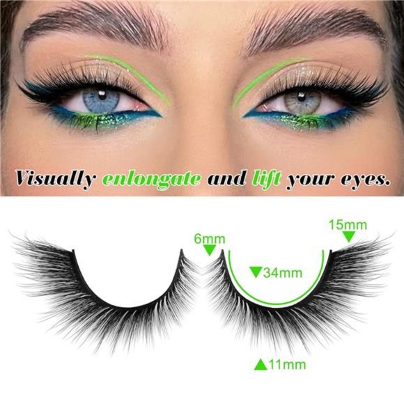 Other | Eyelashes Wispy Fox Eye Lashes Look Like Lash Extension 15mm ...